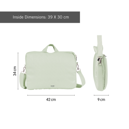 Sacoche Milan 403 Since 1918 pour PC 17 - Fermeture éclair, 3 comparti